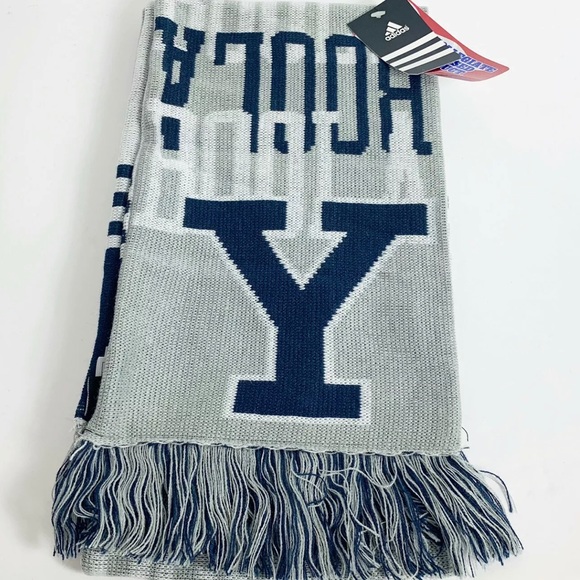 adidas | Accessories | Adidas Yale University Boola Scarf Gray Blue ...